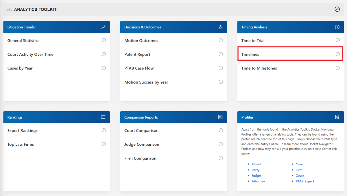 Timelines – Help Center